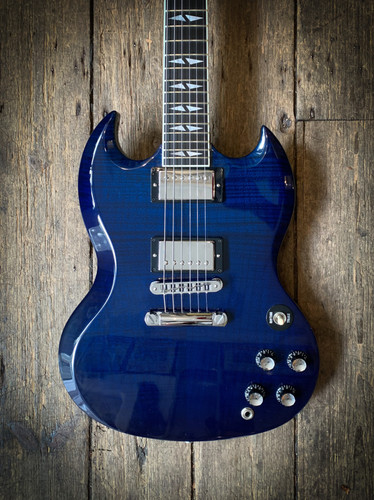 2005 Gibson SG Supreme- Midnight Blue Burst with original hard shell ...