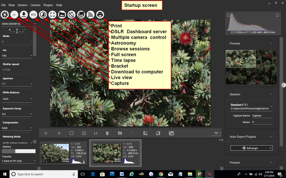 Remote Camera Control Using digiCamControl