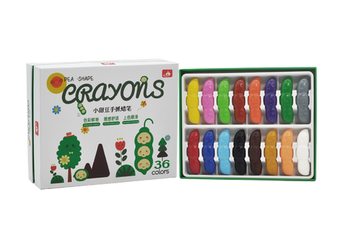 Imagineer Beans Crayons - Pea-shaped Non-Toxic Crayons for Kids | Soft ...