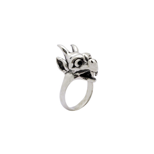 Horned Gargoyle Ring | Posh Goblin
