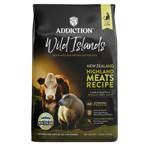 Addiction Wild Islands Highland Meats Recipe Lamb & Beef-First Dry Cat ...