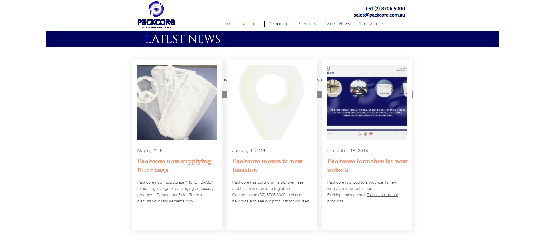 Packcore Packaging | Latest News | Australia