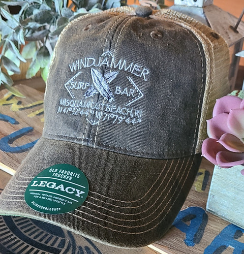 Legacy Hat - Windjammer Logo Distressed Black | windjammer