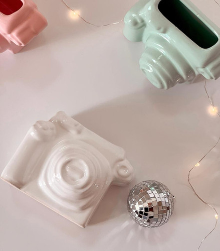 White Camera planter | La Casa Love