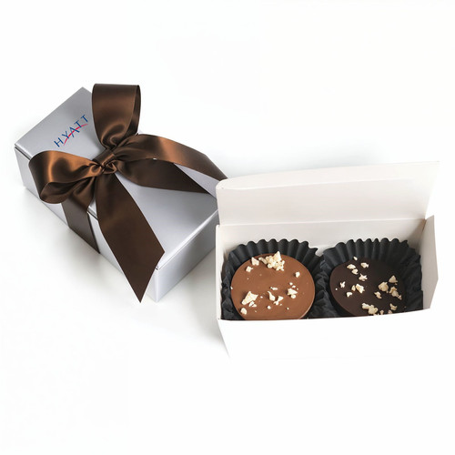 Hyatt - 2pc Gourmet Chocolate in White Box | Concierge Connection