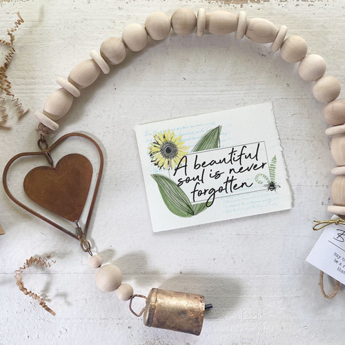 HEART MEMORIAL WIND CHIME gift box | woodstockrustic