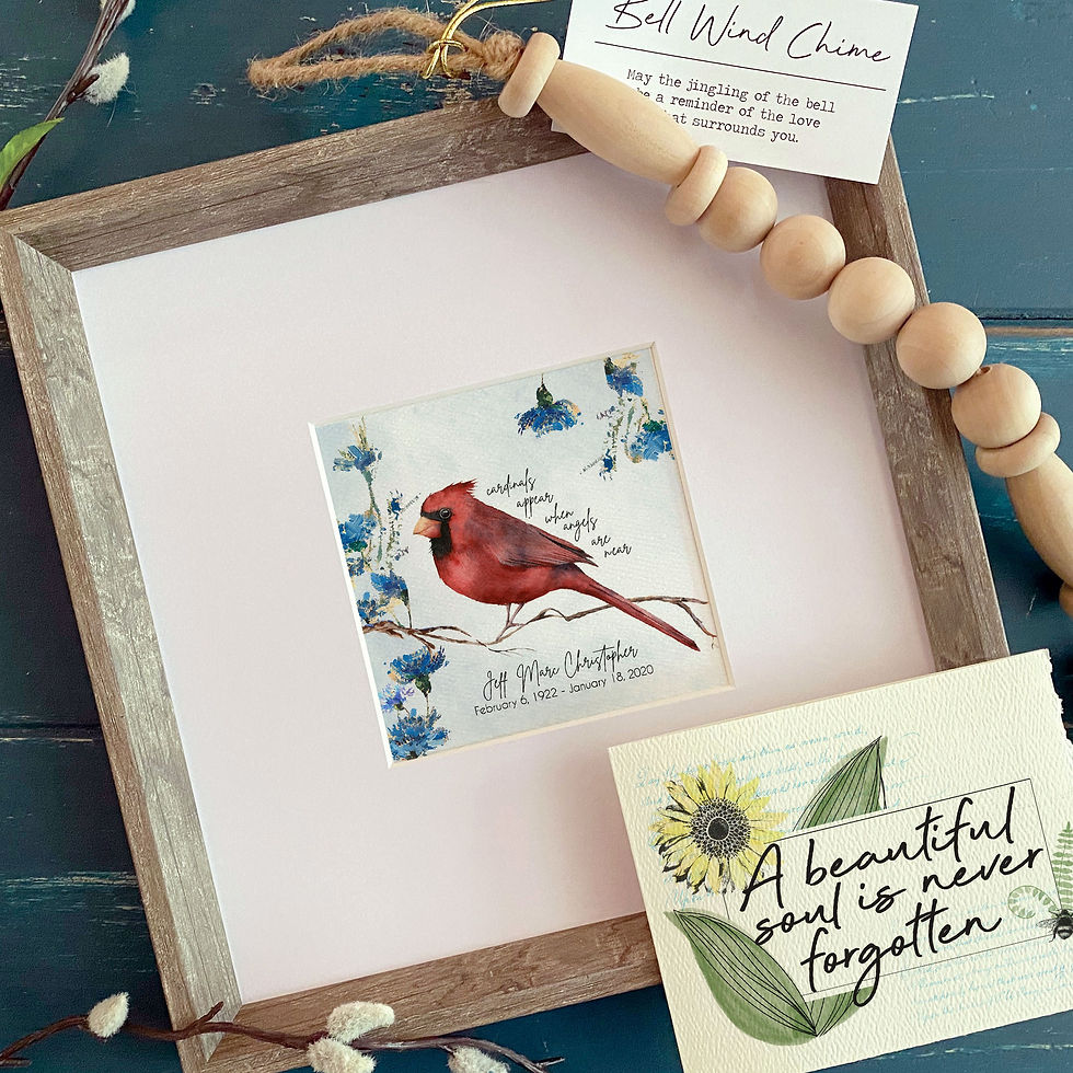 CARDINALS APPEAR memorial painting personalized | woodstockrustic