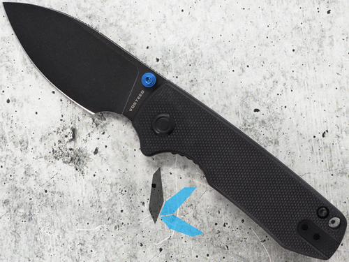 Vosteed Knives A3601 Raccoon Cub, 14C28N Black Stonewash Blade, Black ...