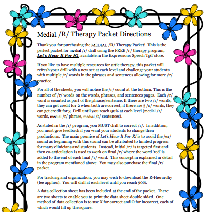 R! Articulation | Expressions Speech & Language Center