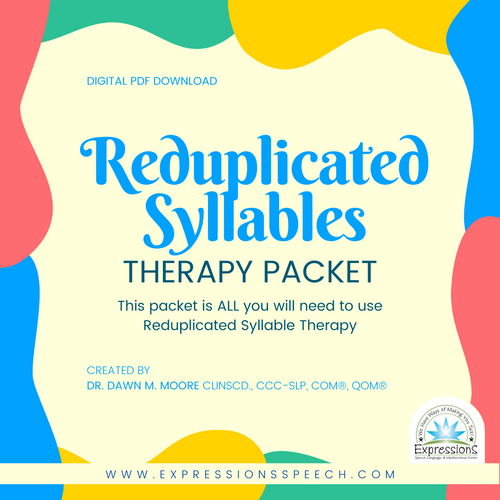Reduplicated Syllables Therapy Packet (Digital PDF Download ...