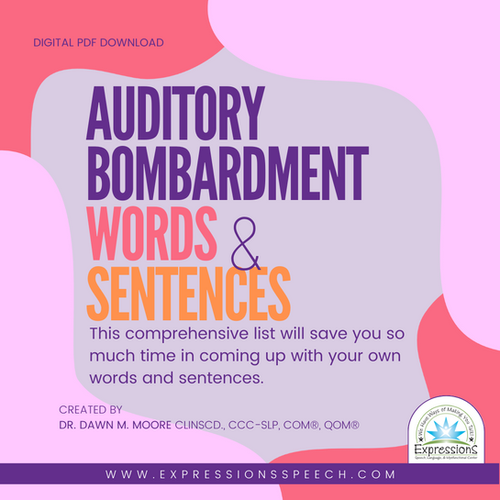 Auditory Bombardment Words and Sentences (Digital PDF Download ...