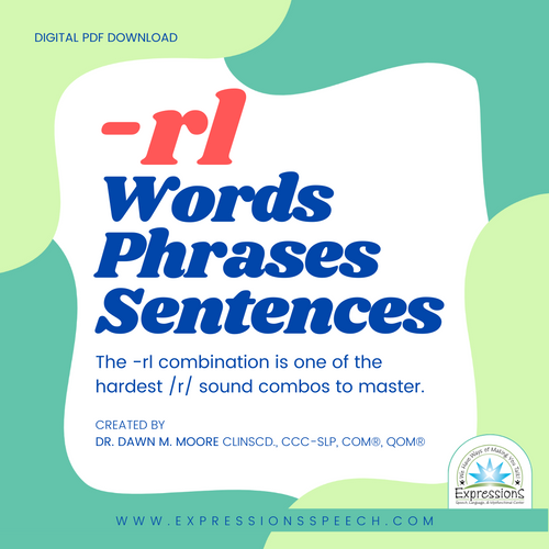 RL Words, Phrases, & Sentences (Digital PDF Download) | Expressions Speech