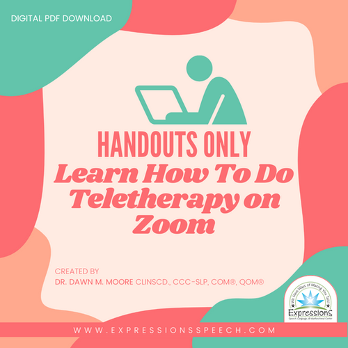 HANDOUTS ONLY: Learn How To Do Teletherapy on Zoom (Digital Download ...