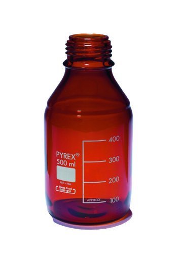 PYREX BOTTLES, MEDIA-LAB, AMBER GLASS- 50ML | lsscientific