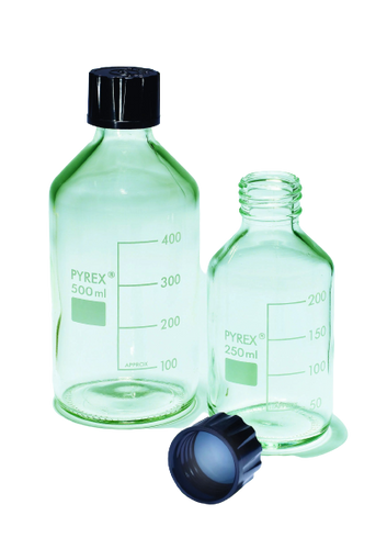 PYREX GRADUATED REAGENT BOTTLE WITH SVL PBT SCREWCAP, PACK OF 10 ...