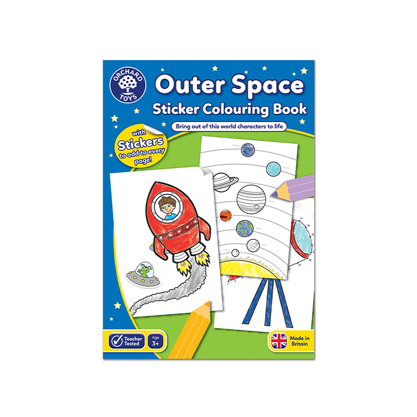 Sticker Coloring Book - Outer Space | Orchard Toys