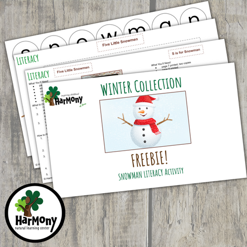 Winter Freebie! Snowman Literacy Activity ~ 9 pages | Harmony At Home