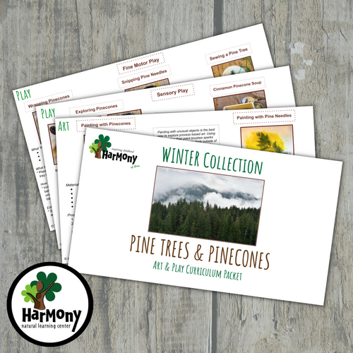 Pine Trees & Pine Cones Art & Play Packets ~ 8 pages | Harmony At Home