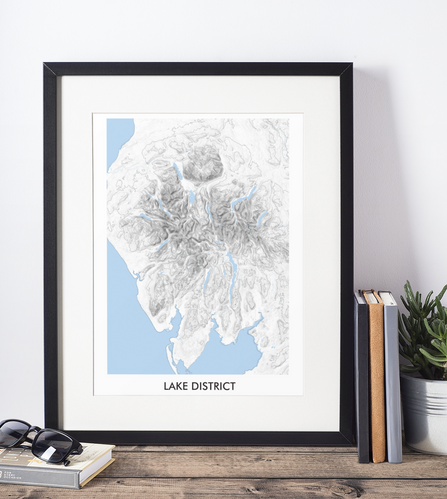 Lake District topographic map | LocalOutlines
