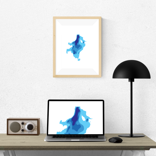 Chew Magna Lake Bathymetric Map | LocalOutlines