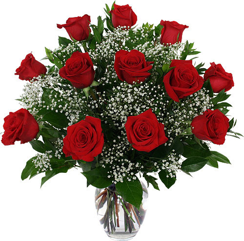 12 Long Stemmed Red Rose vase | Nicco Floral Designs