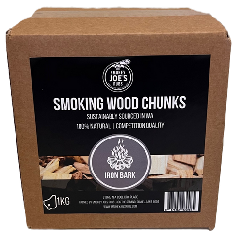 Iron Bark Wood Chunks 1kg | Smokey Joes Rubs