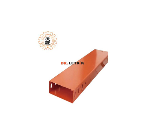 Metal Trunking G20 Orange 8feet Length 2''x2'' | DRLETRIK
