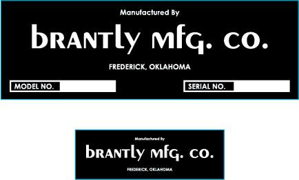 Brantly Backhoe Decal Set | Sam's Bolens, LLCThis is a 2 piece set of ...