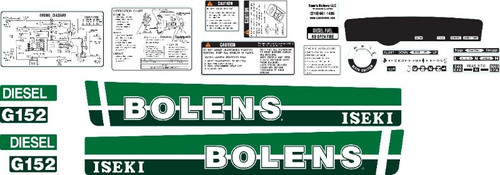 G-152 Bolens (TX1300) 2 cylinder Green Set | Sam's Bolens, LLC