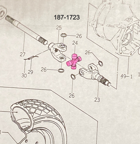 187-1723 Bolens U-joint | Sam's Bolens, LLC