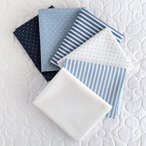Shoreline - 6 FQ Curated Selection - Blue and White - Camille Roskelley ...