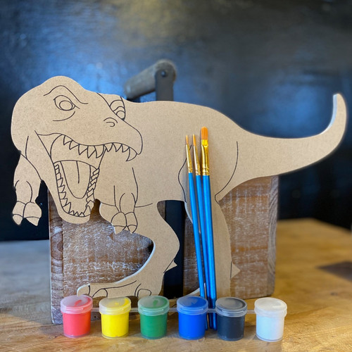 Paint Me T-Rex Plaque | handsonartstudio