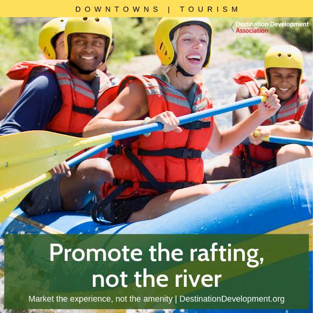 Promote the activity, not the amenity