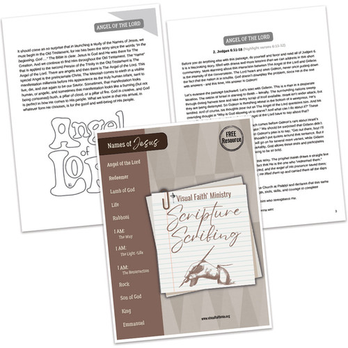 Scripture Scribing Journal: Names of Jesus | Visual Faith Min