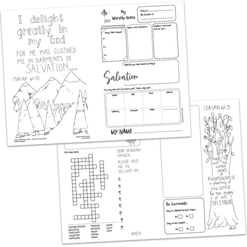 Isaiah 61:3 Children's Bulletin | Visual Faith Min