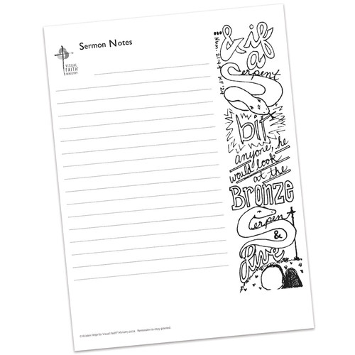 Numbers 21:4-9 Sermon Notes HS - 7x8.5 | Visual Faith Min