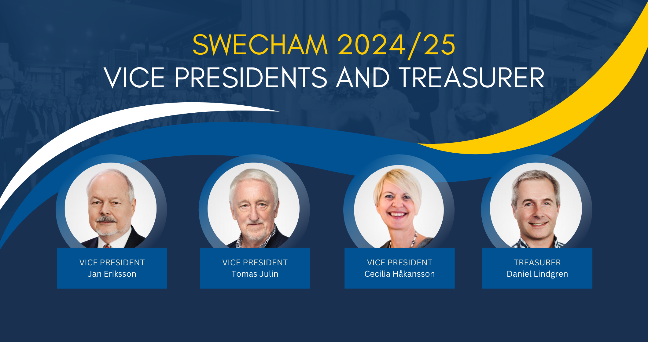 SweCham 2024/25 Vice Presidents and Treasurer