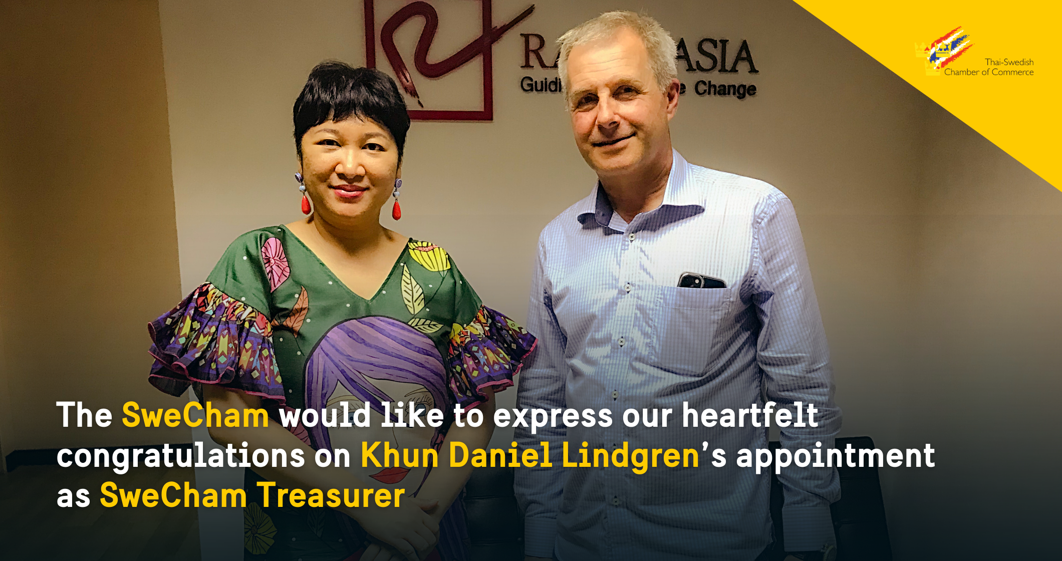 Congratulations on Khun Daniel Lindgren’s appointment as SweCham Treasurer!