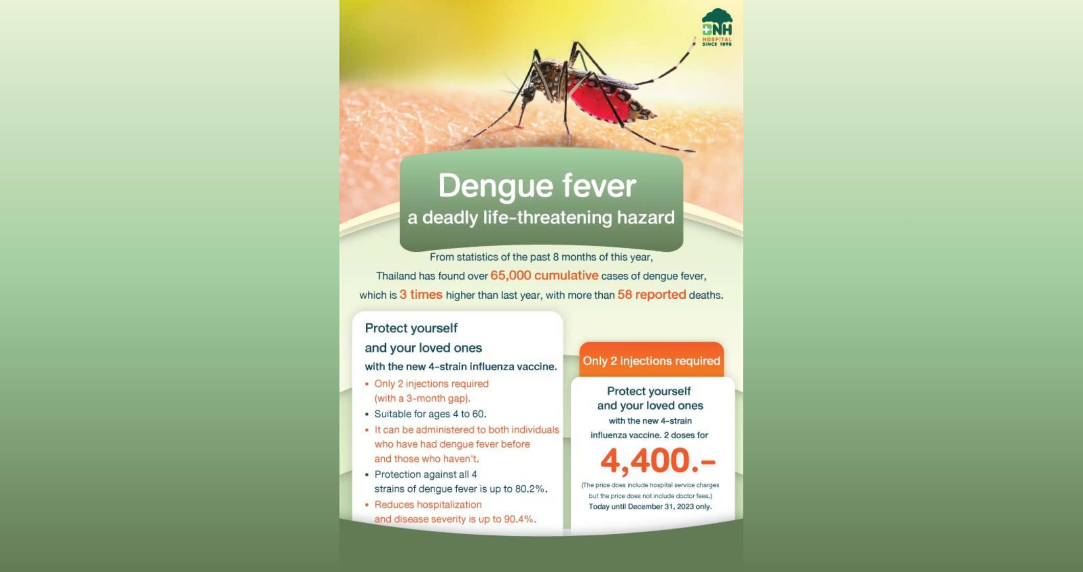 Preventing Dengue Fever with Vaccine by BNH Hospital [Member Promotion]