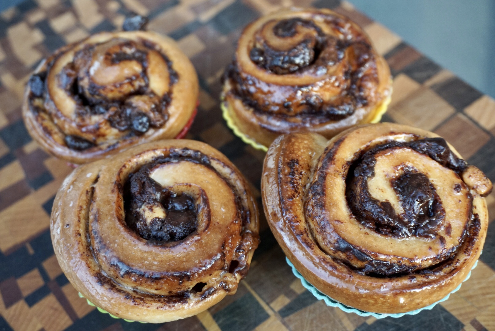 Sourdough Chocolate Swirl Buns