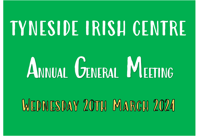Annual General Meeting | Tyneside Irish Centr