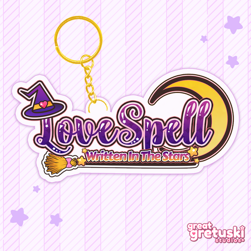 "Love Spell" Logo Charm | GreatGretuskiStudios