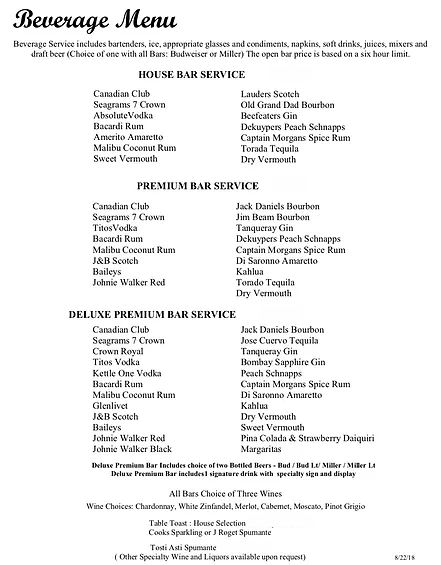 Beverage Menu | crystalgardens