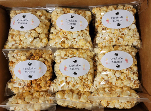 10 Pack - 2 Cup Zip Sealed Kettle Korn Bags (Custom Labels) | It’s Poppin!