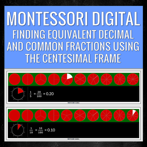 Montessori Fractions Circles and Centesimal Frame | Montessori Global