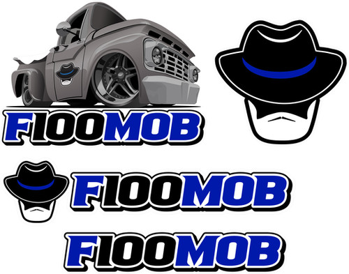 F100 Mob 4 Piece Sticker Pack Option 1 | The F100 Mob