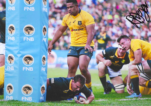 Ruan Dreyer - Lions & South Africa Rugby - Signed A4 Photo | L.E Star ...