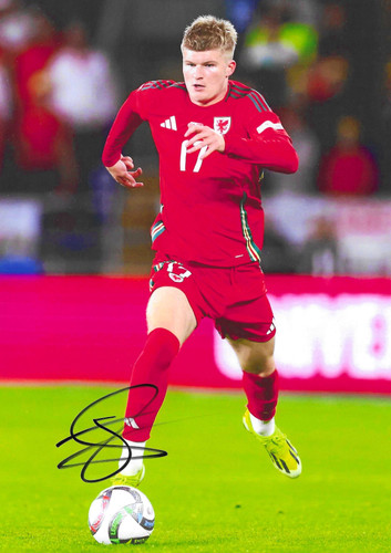 Jordan James - Rennes & Wales - Signed A4 Photo | L.E Star Signings