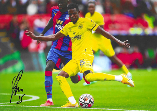 Frank Onyeka - Brentford & Nigeria - Signed A4 Photo | L.E Star Signings