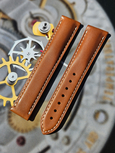 032CUZ000918 Omega Speedmaster 20mm GOLDEN BROWN Leather Deployment ...